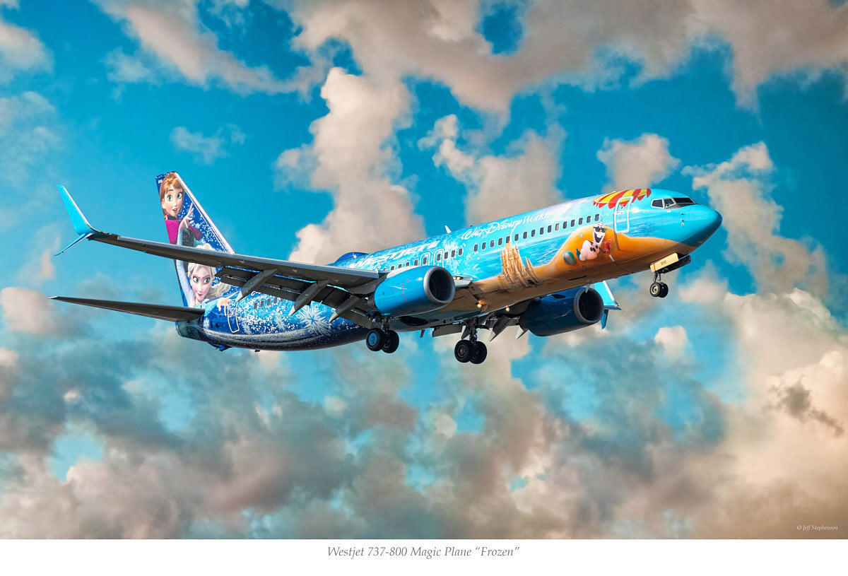 Westjet 737-800 Magic Plane "Frozen" – Jeff Stephenson Photography